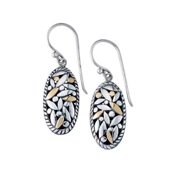 Samuel B. | Jewelry | Samuel B Sterling Silver 8k Gold Drop Leaf ...